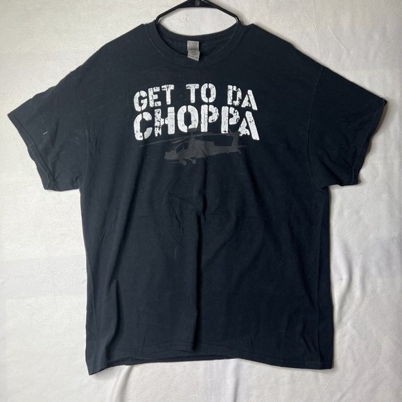 Gildan | Shirts | Get To Da Choppa Tshirt Vintage Retro 8s Movie Shirt ...